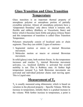 Glass transition temperature | PDF