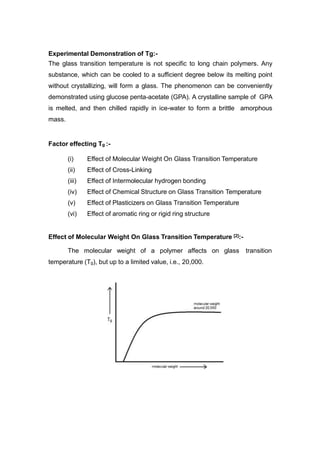 Glass transition tempreature | PPTX