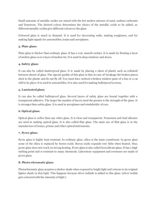 Glass types | DOCX