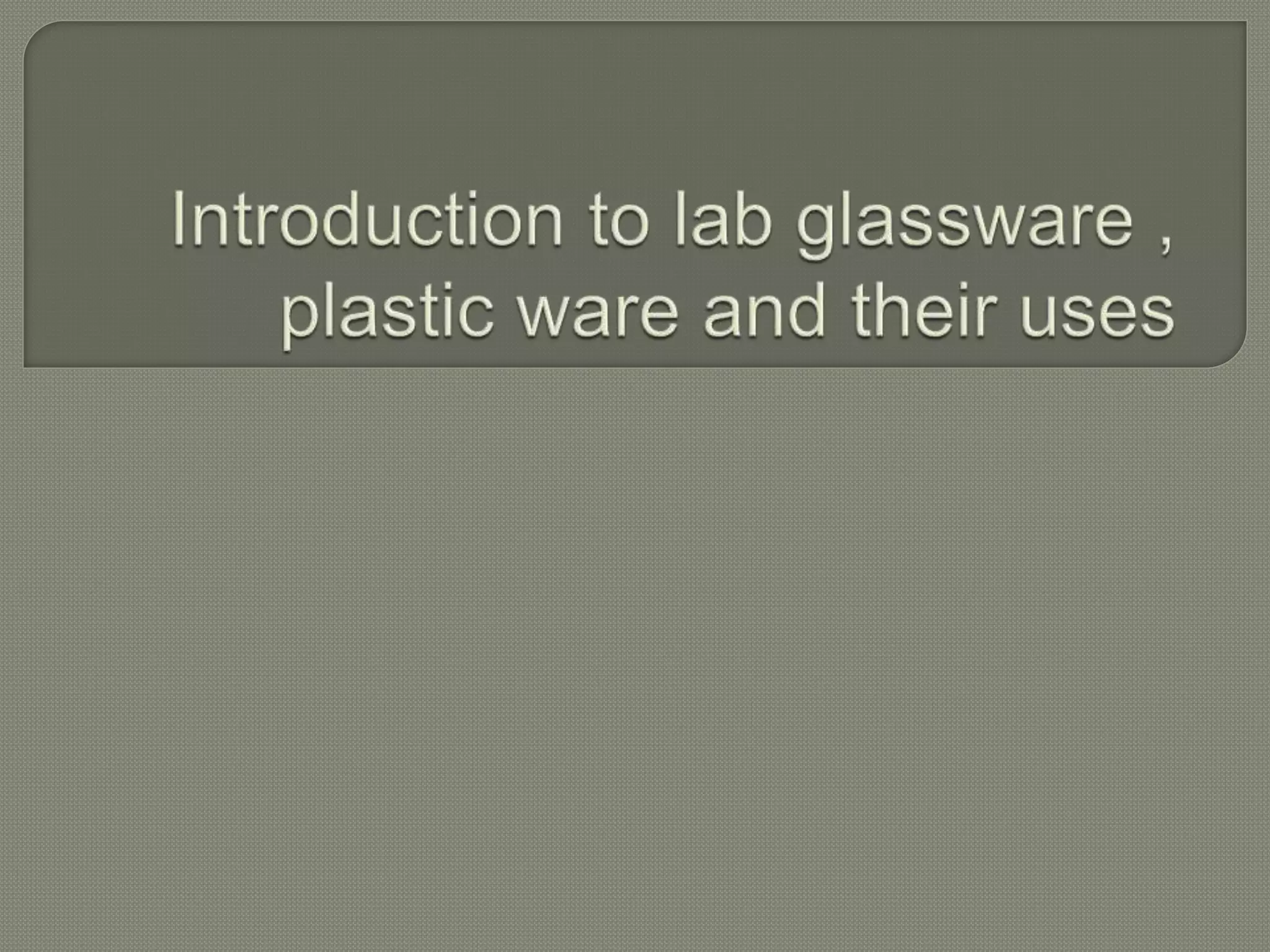 Glassware | PPTX