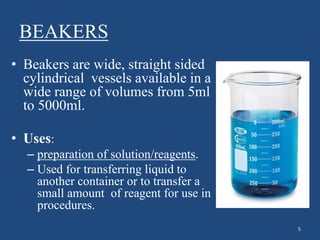 Glassware and laboratory equipment, biochemistry by Dr. Anurag Yadav | PPTX