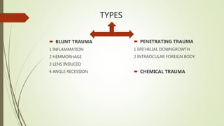 Traumatic Glaucoma | PPTX