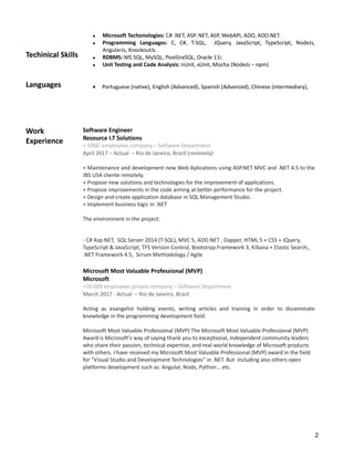 English Resume - Glaucia Lemos | PDF