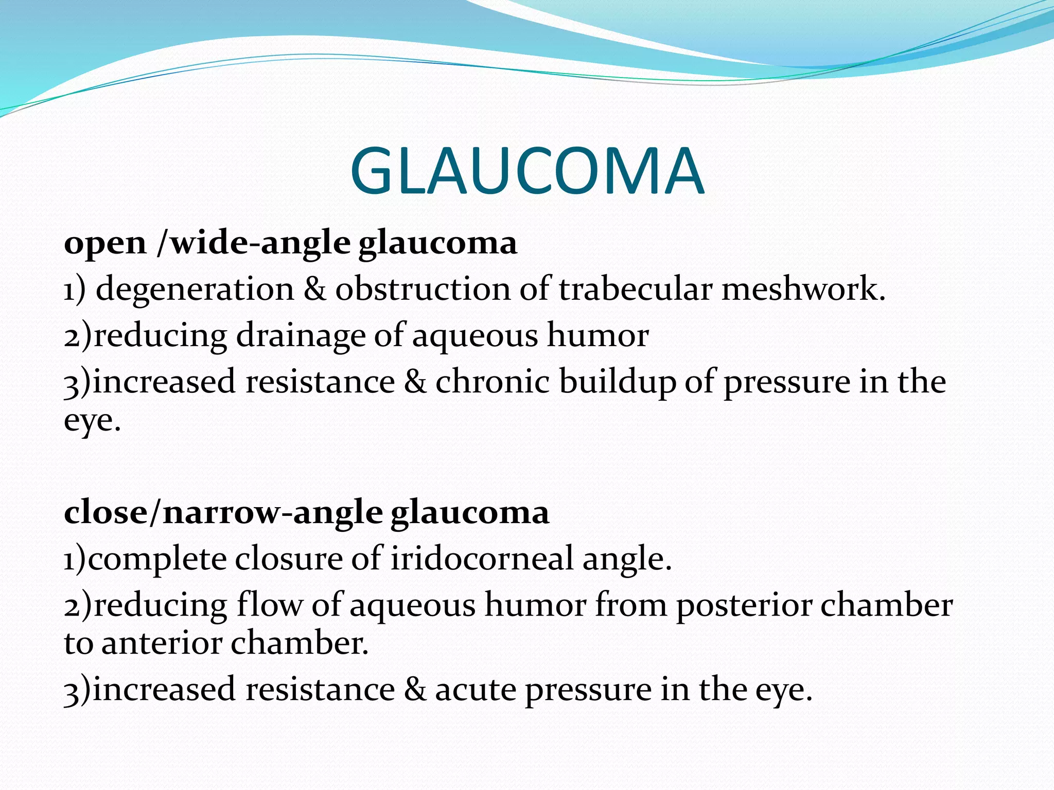 Glaucoma - symptomes and treatment | PPTX