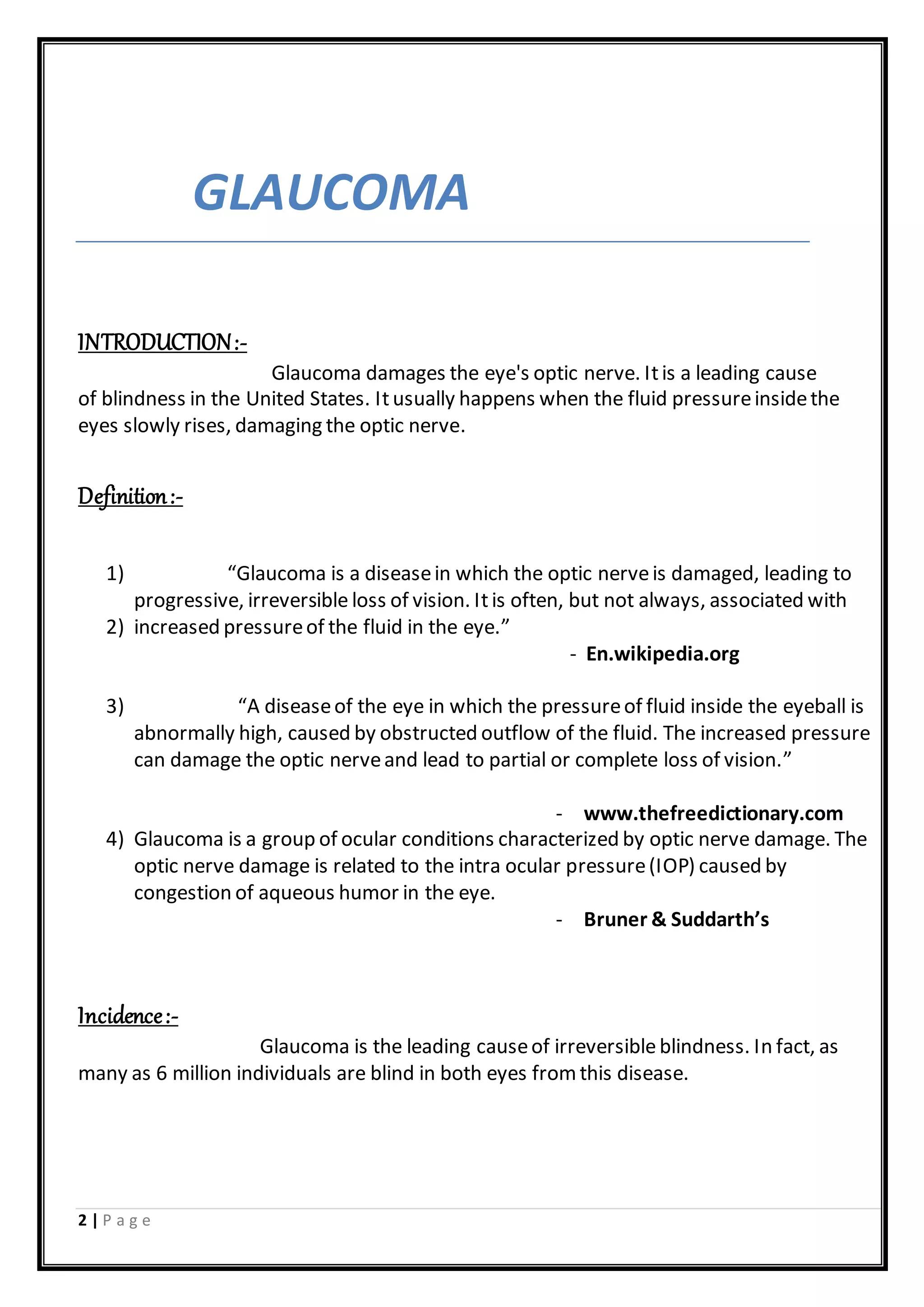 Glaucoma | DOCX