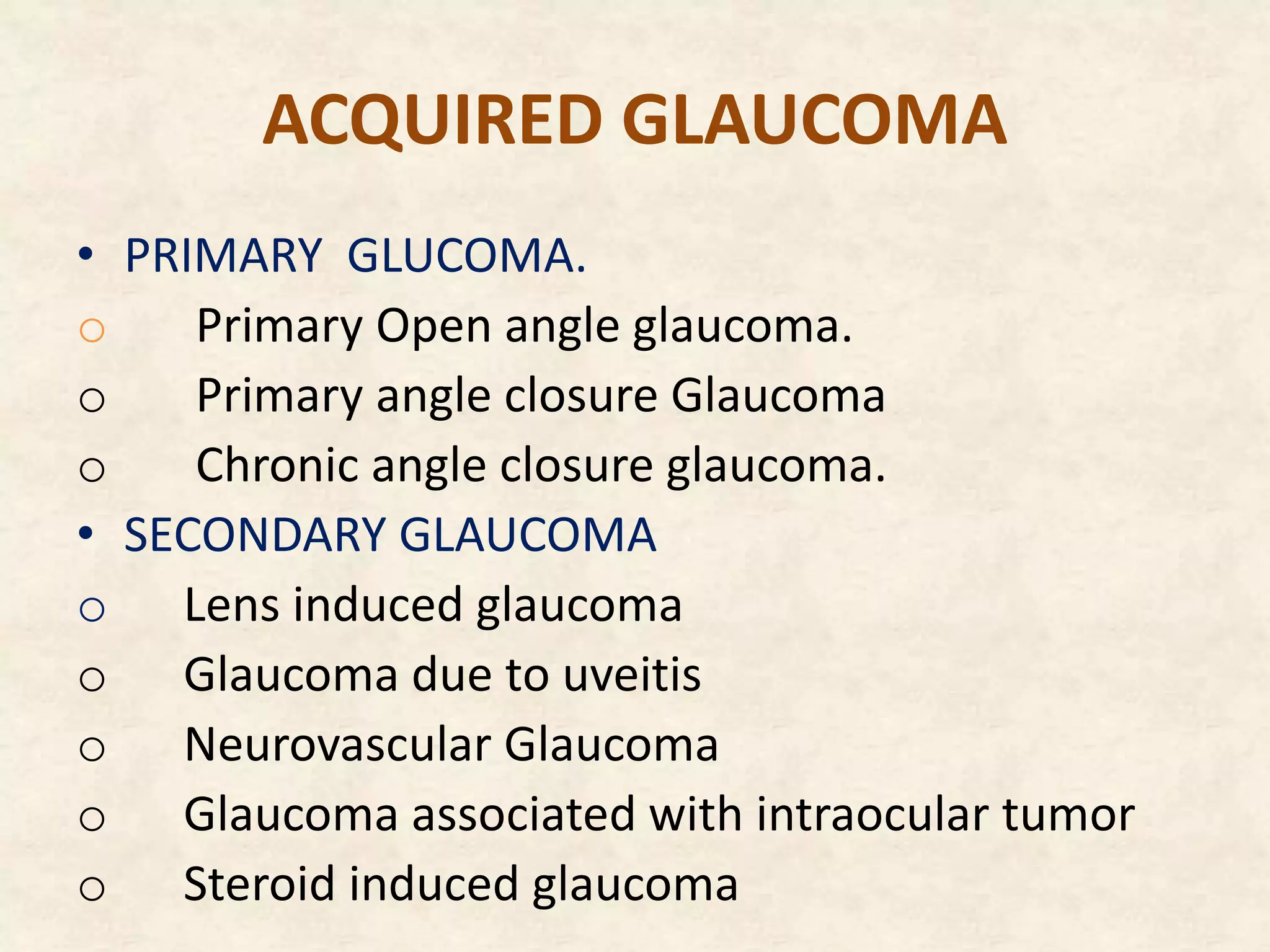 Glaucoma | PPTX