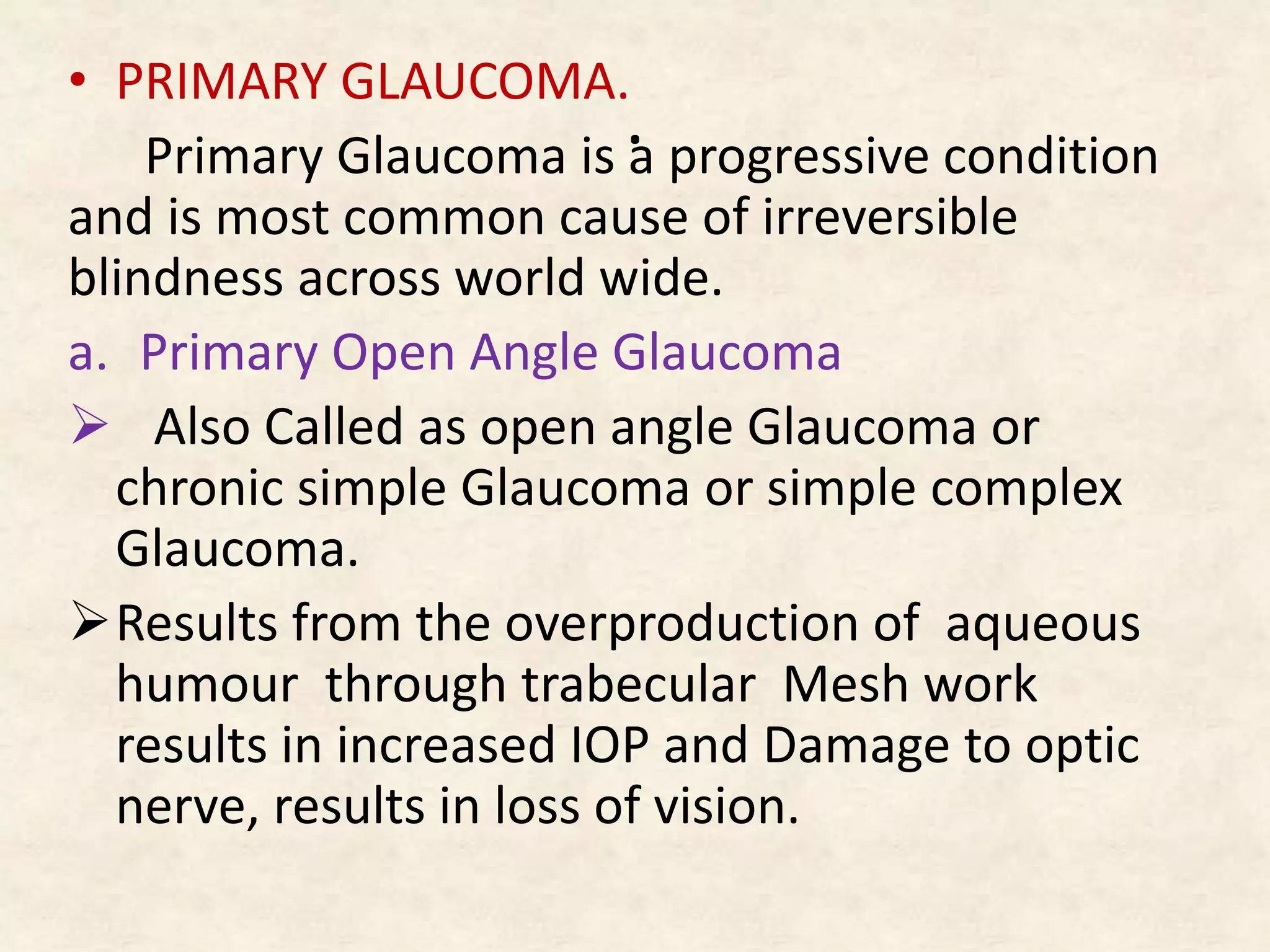 Glaucoma | PPTX