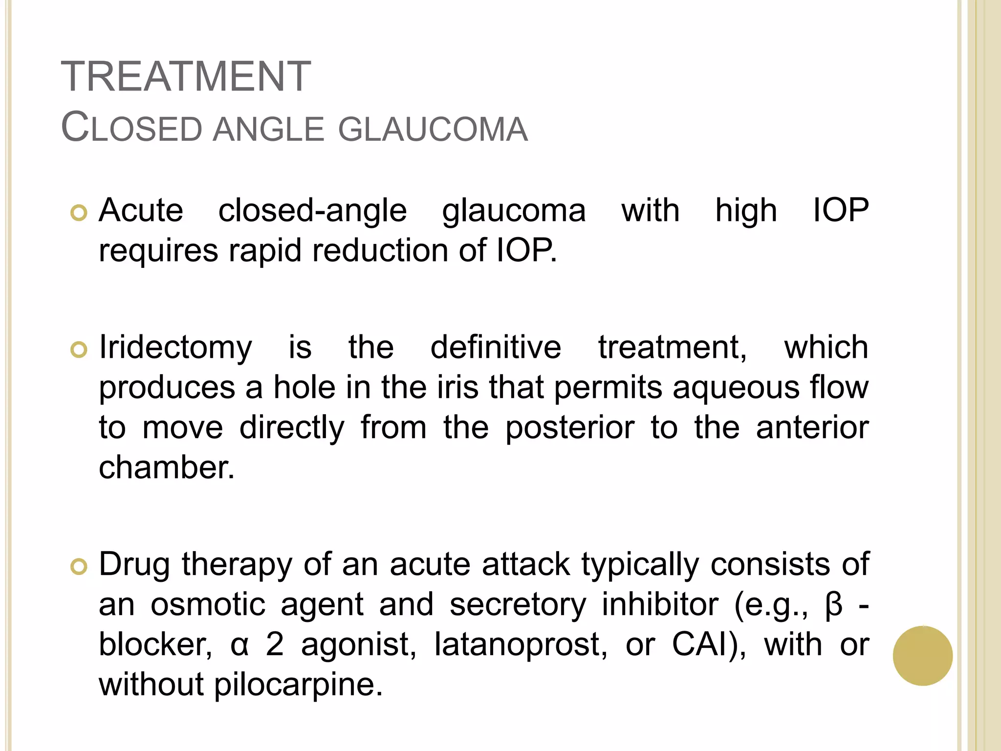 Glaucoma types, Pathogenesis, Diagnosis and Treatment | PPTX