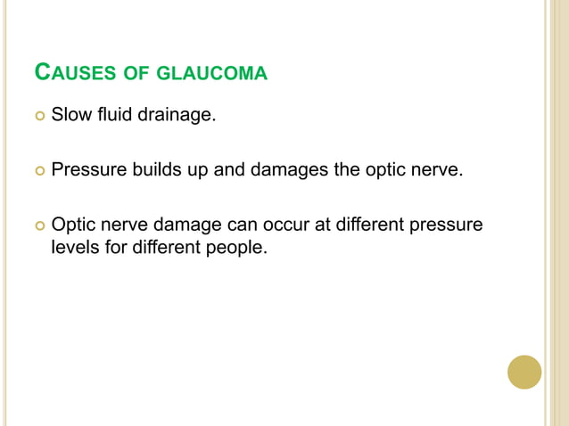 Glaucoma types, Pathogenesis, Diagnosis and Treatment | PPTX
