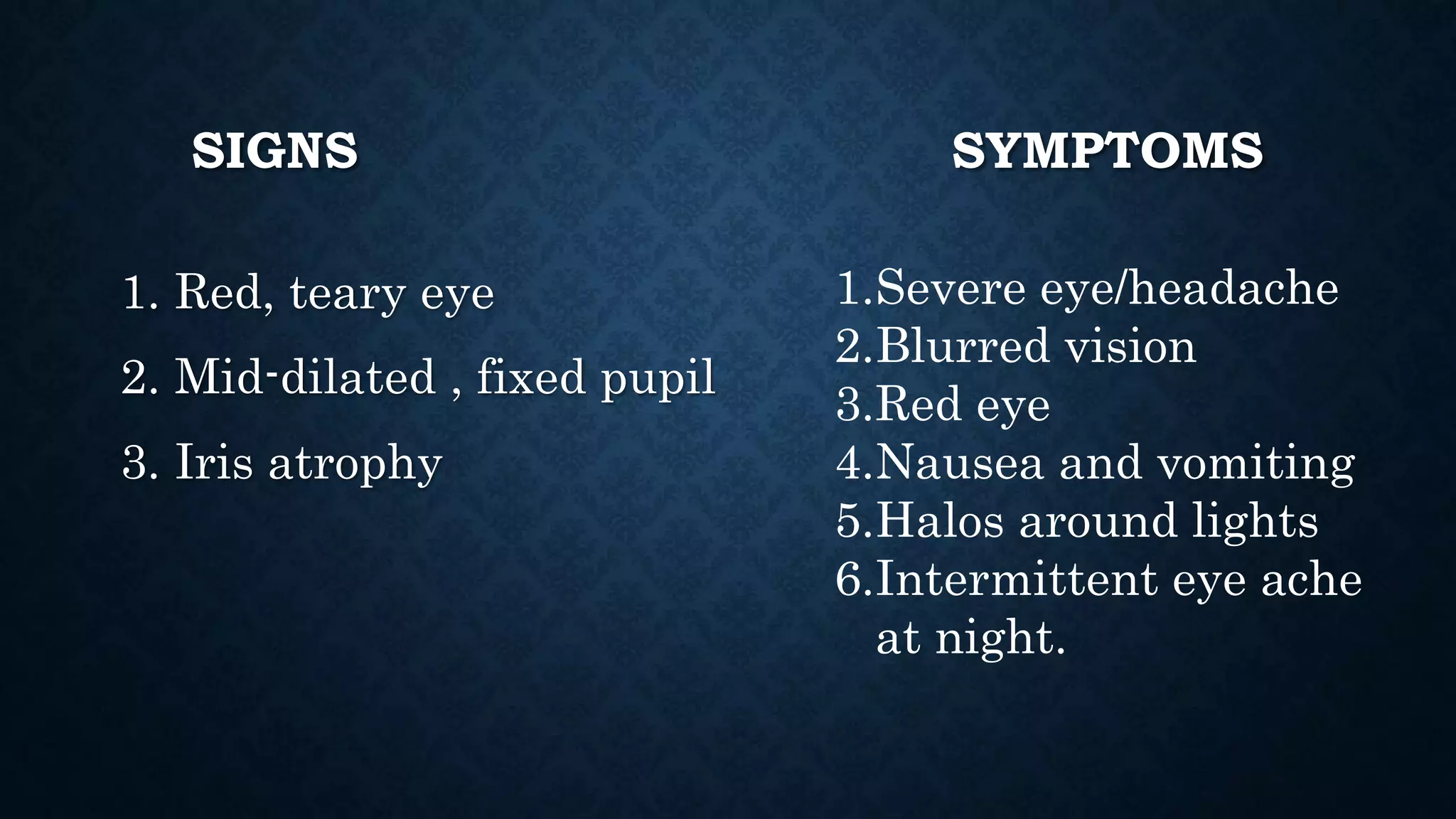 Glaucoma slideshare for medical students | PPTX