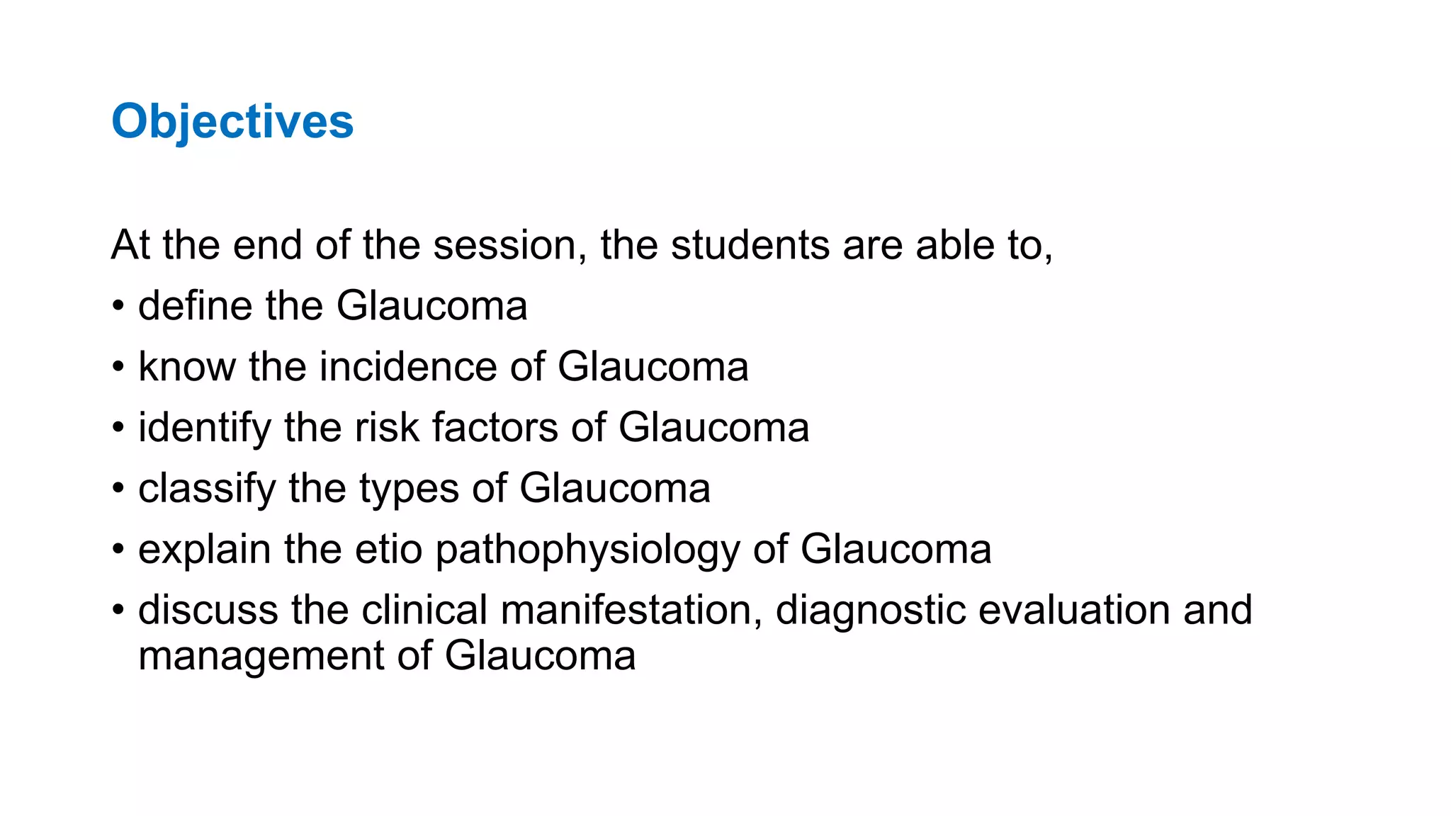 Glaucoma | PPTX