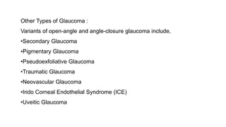 Glaucoma - DISEASE PRESENTATION | PPTX