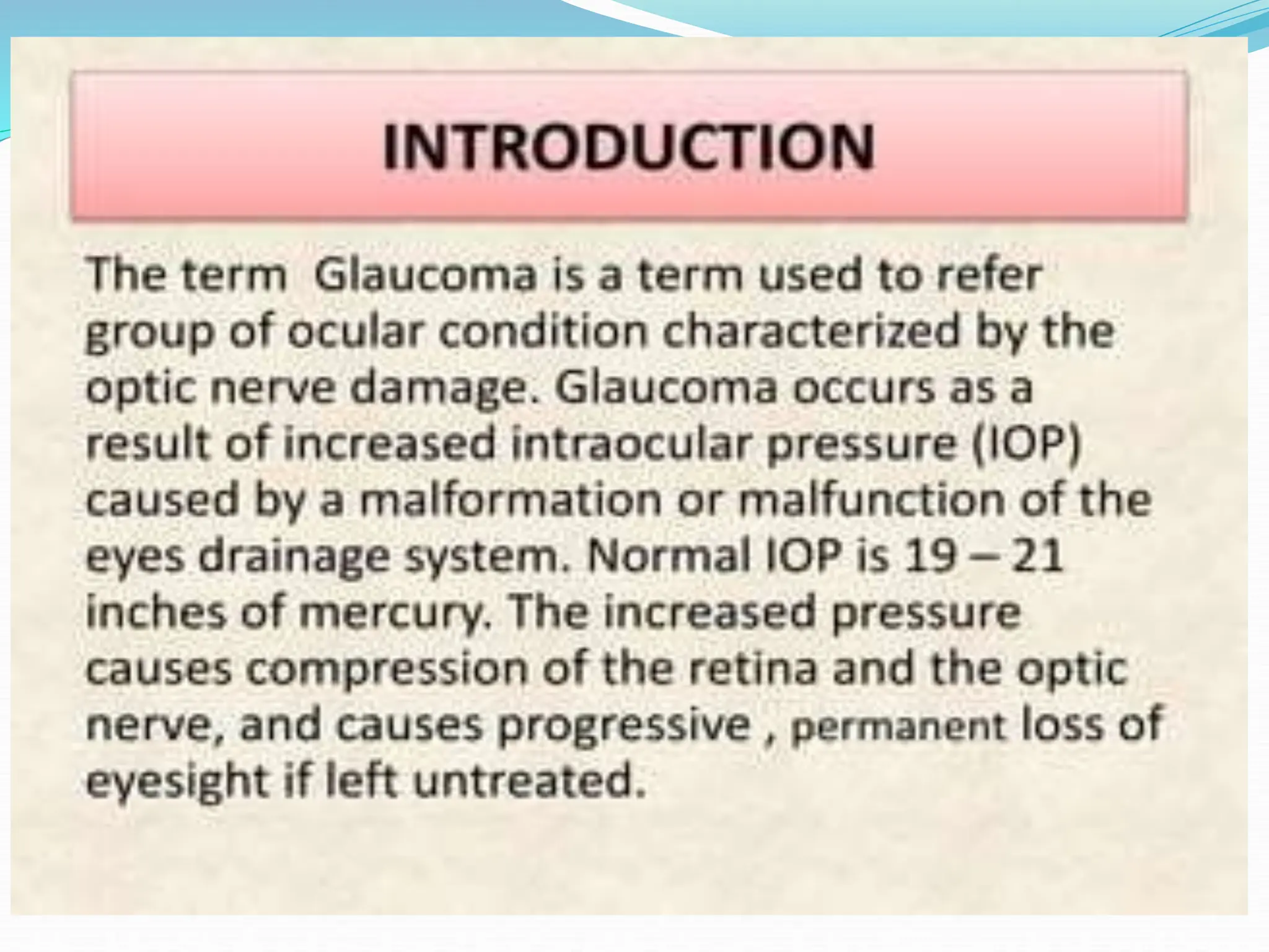 Glaucoma Presentation for Medical and Pharmacy Graduates | PPT