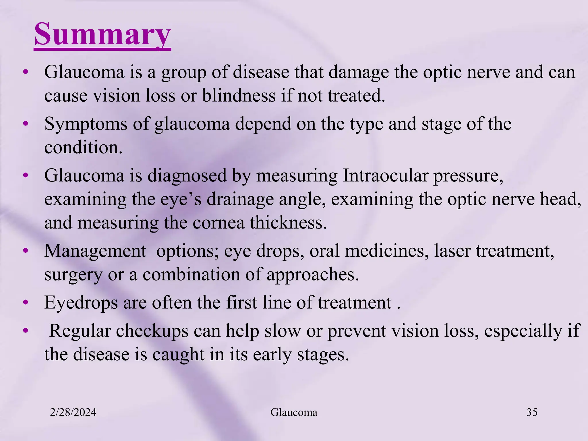 Glaucoma presentation short descriptions | PPTX | Eye and Vision ...