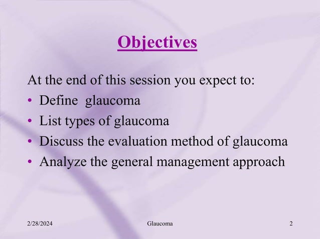 Glaucoma presentation short descriptions | PPTX | Eye and Vision ...