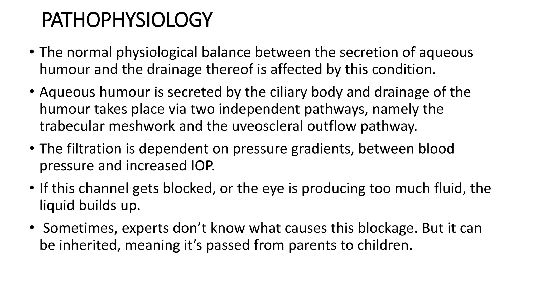 GLAUCOMA of human eye for certificate nurses | PPT