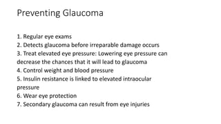 GLAUCOMA of human eye for certificate nurses | PPTX