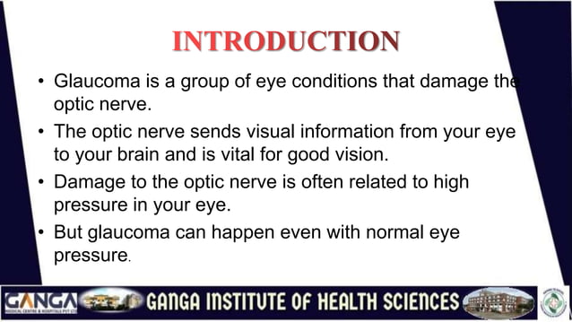 glaucoma and its management.pptx for nursing students | PPTX | Eye and ...