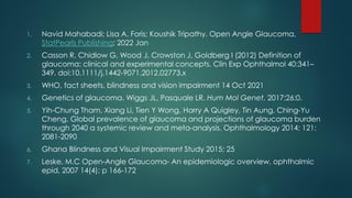 glaucoma. And Ocular Hypertension and treatment | PDF