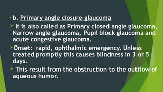 GLAUCOMA -disease ,symptoms, sign, types ,management.pptx