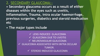 GLAUCOMA -disease ,symptoms, sign, types ,management.pptx