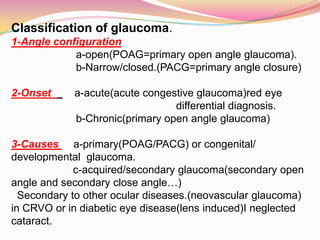 ophthalomolgy.Glaucoma 1 lectures (dr. ali) | PPTX