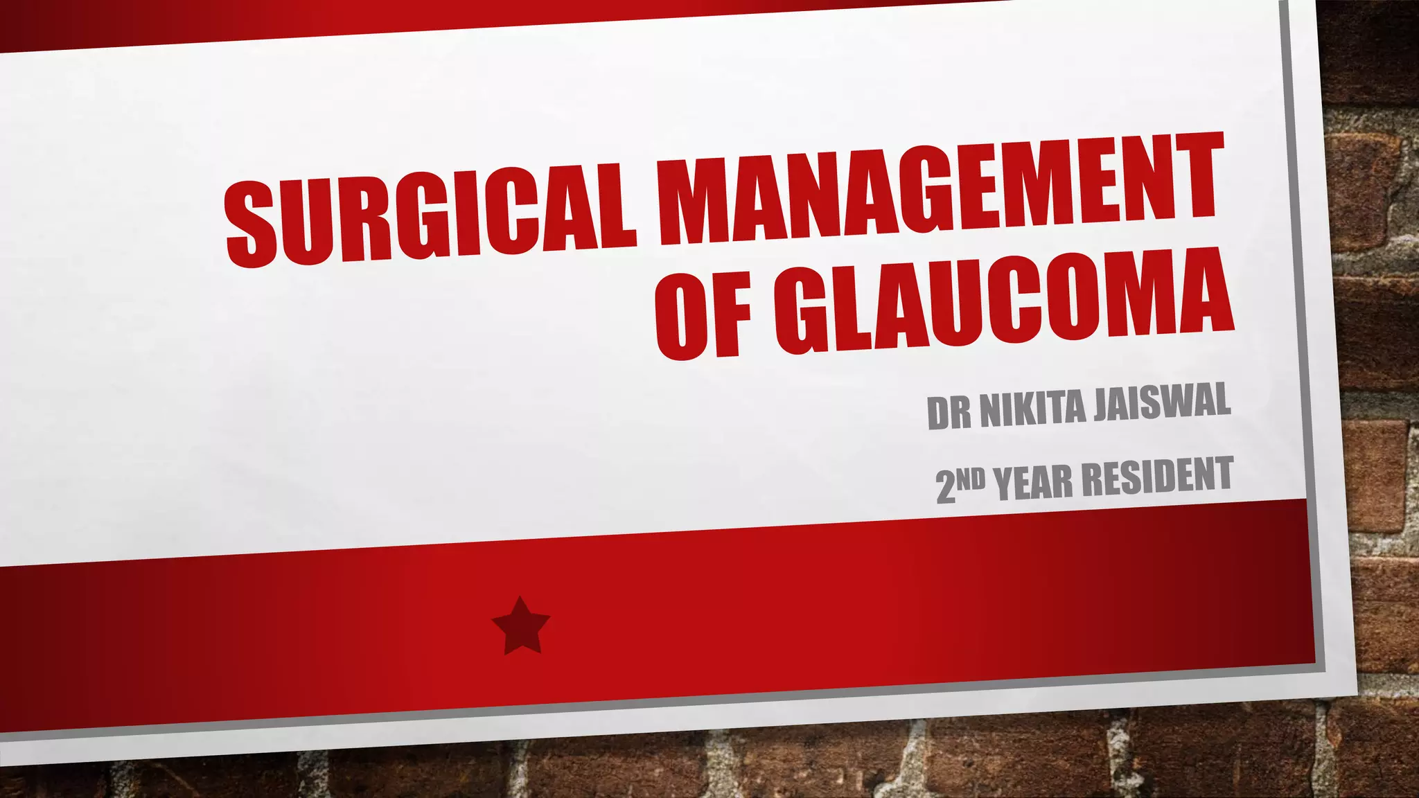 surgical management of glaucoma | PPTX