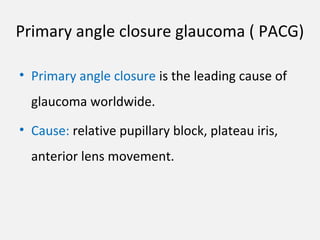 Glaucoma 2 primary angle closure glaucoma,dr.k.n.jha,02.11.16