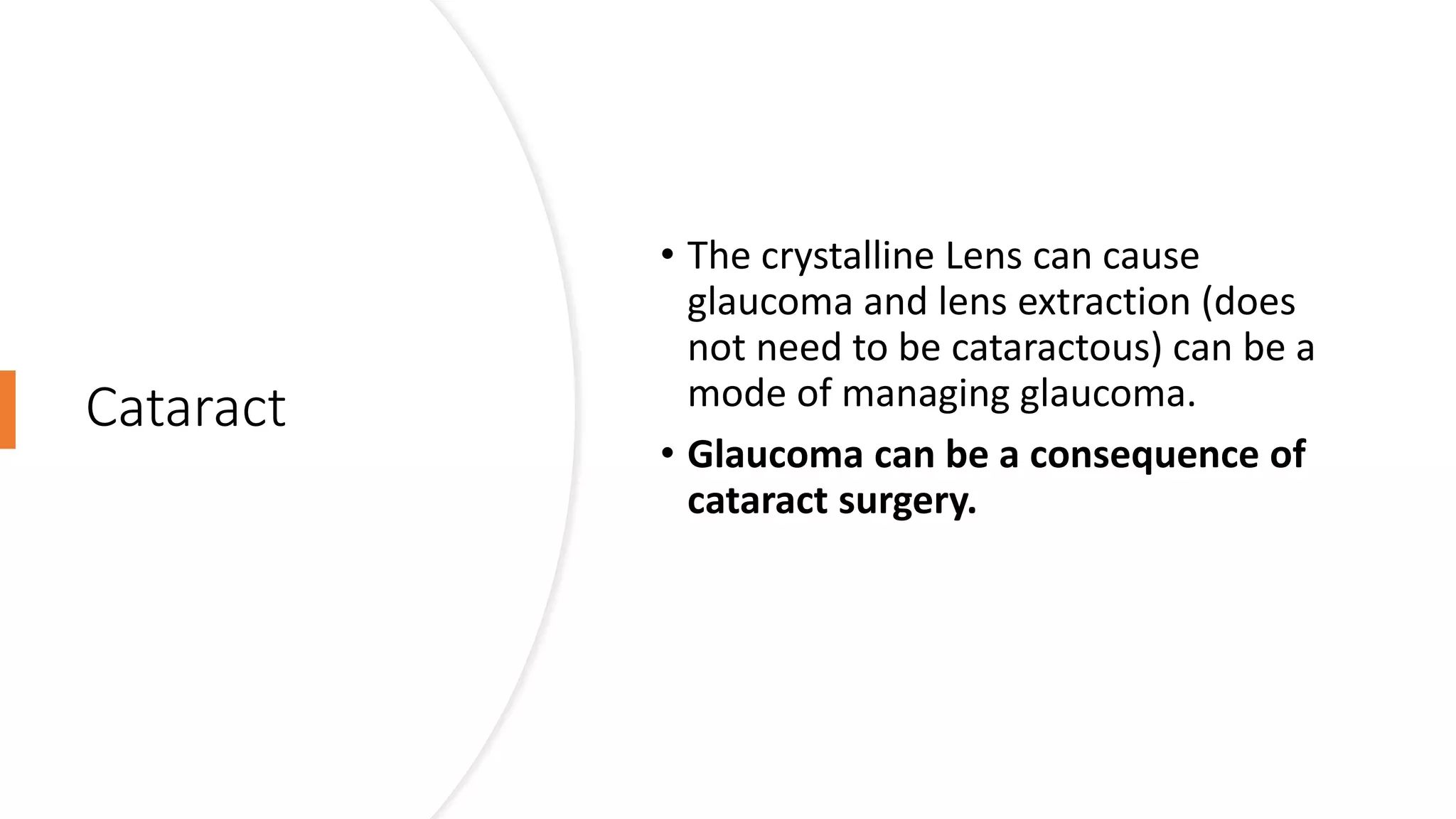 Glaucoma post cataract extraction, vitreoretinal surgery, keratoplasty ...