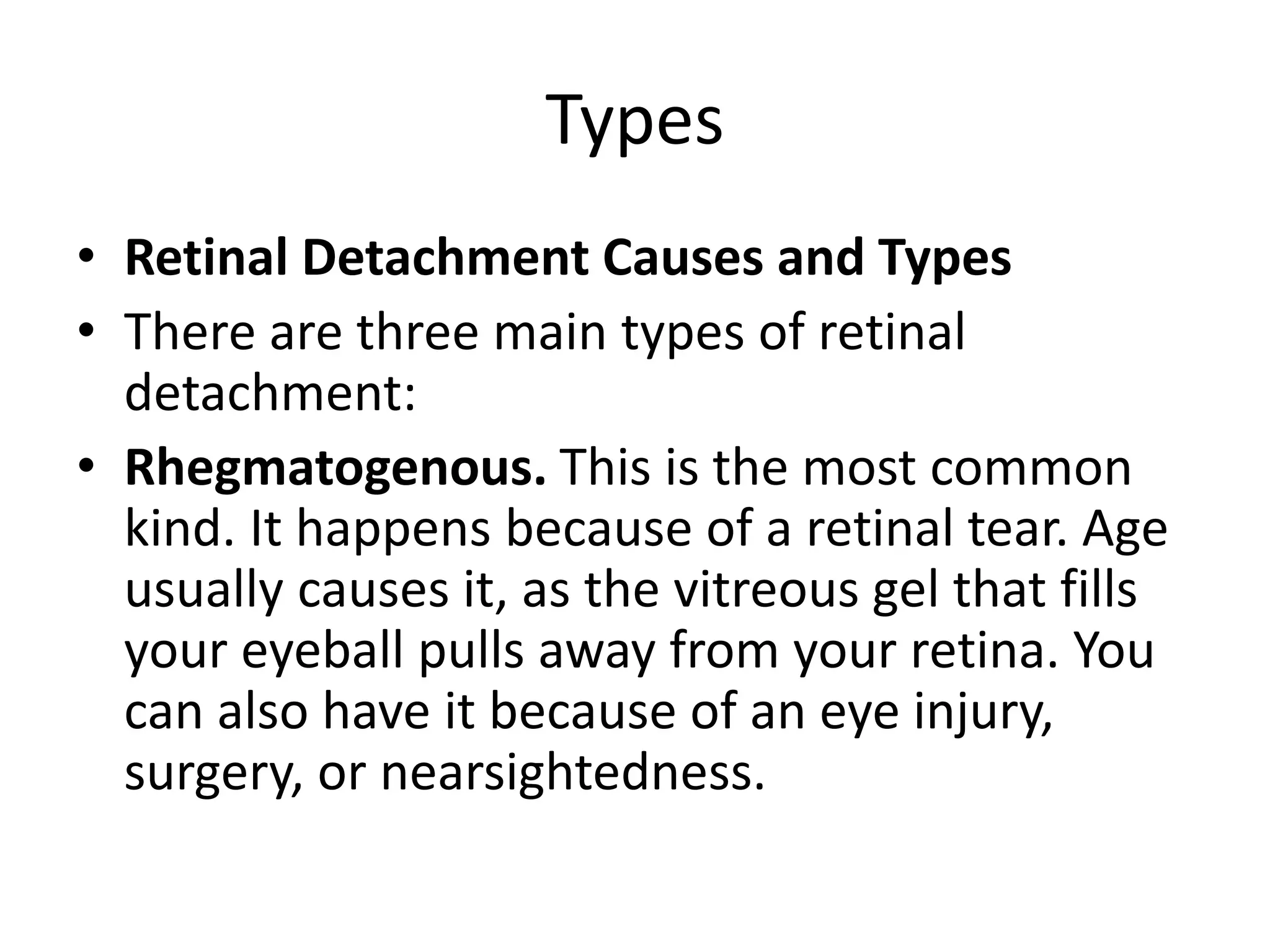 Glaucoma and Retinal detachment.pptx .. | PPTX | Eye and Vision ...