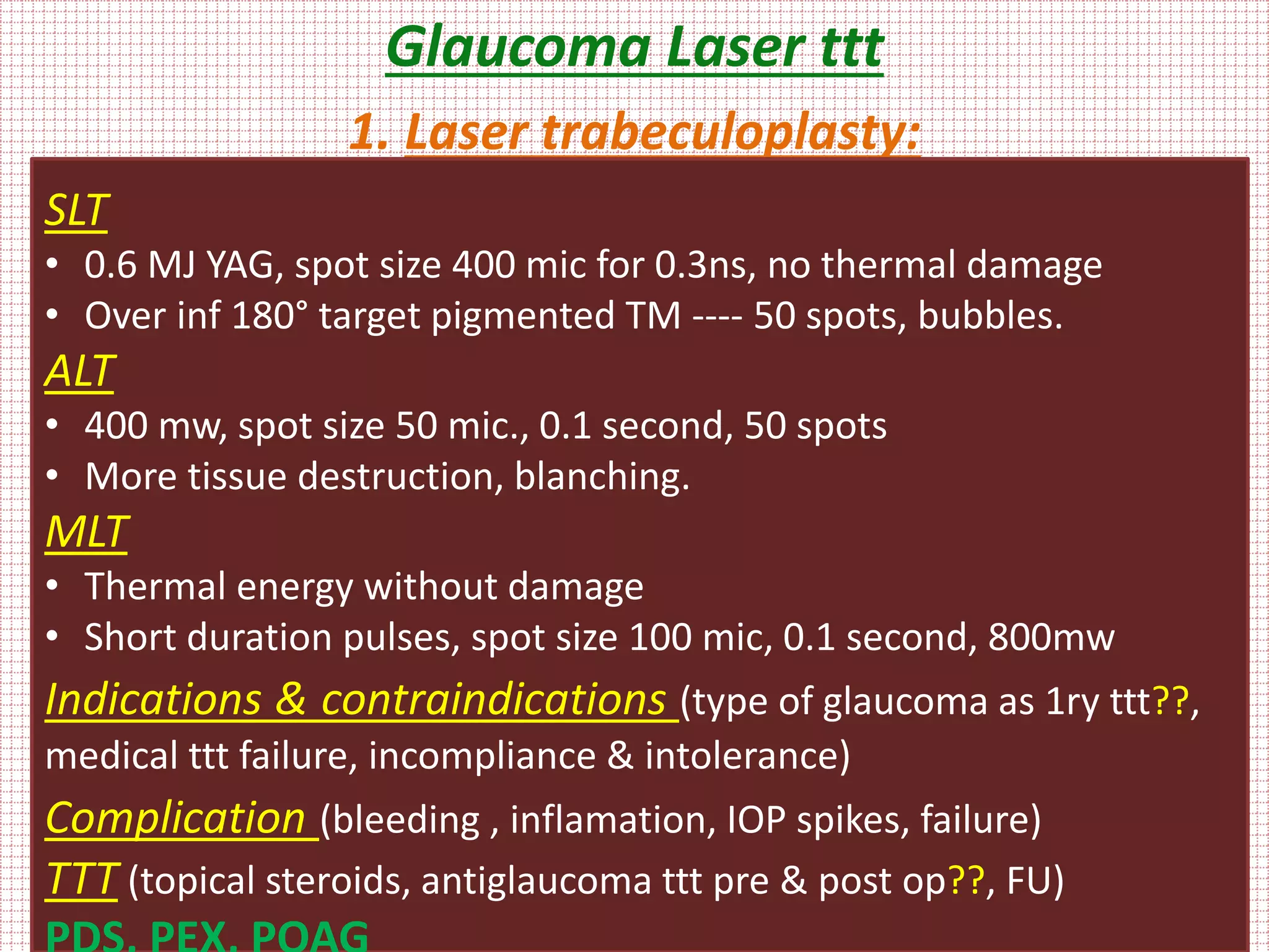 Glaucoma basic principles part 2 | PPTX