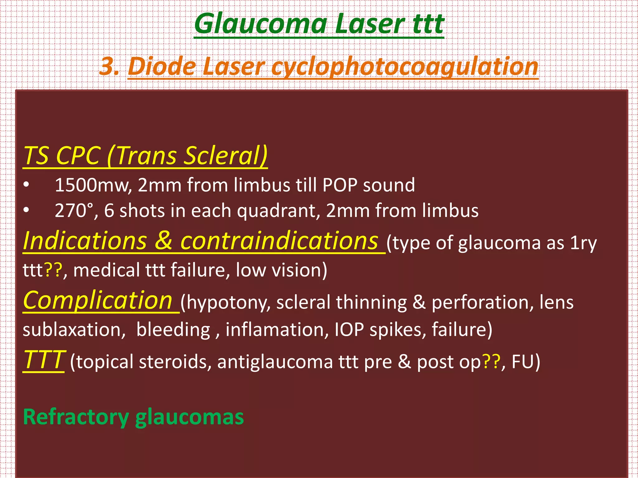 Glaucoma basic principles part 2 | PPTX