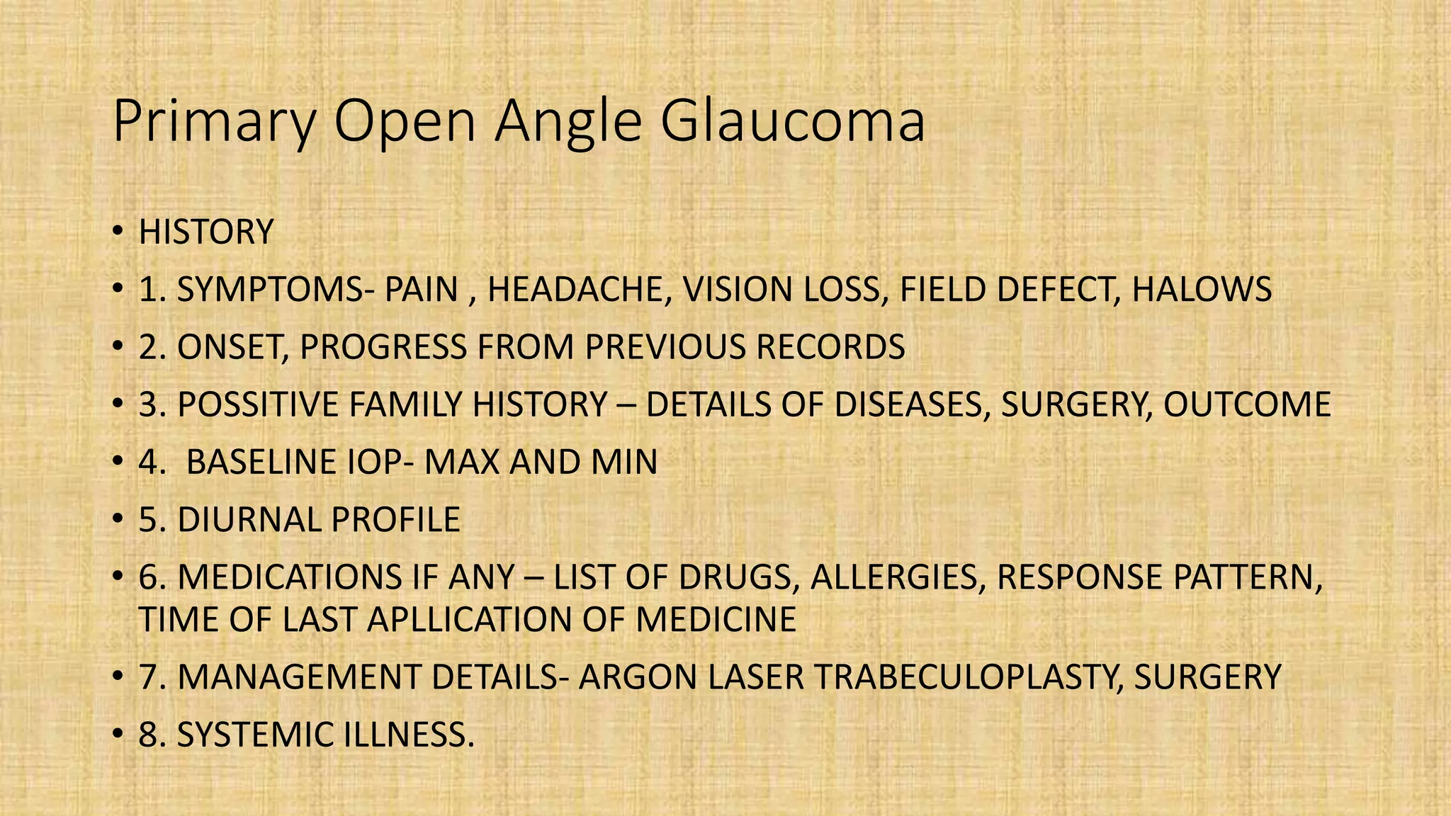 Glaucoma clinical | PPTX