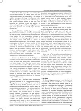 Glaucoma Detection and Image Processing Approaches: A Review | PDF
