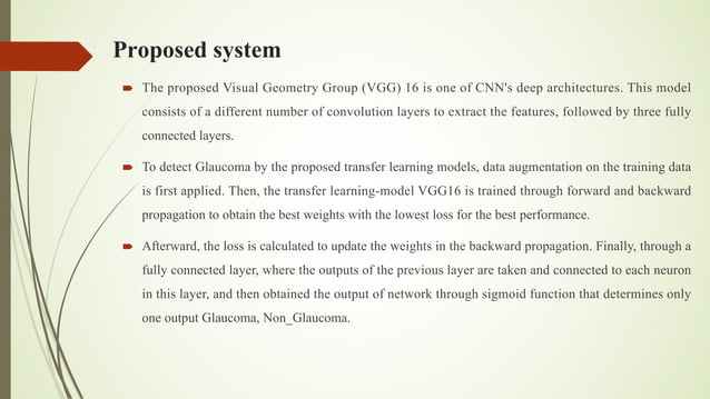 Ai Based Glaucoma Detection Using Deep Learning Ppt 