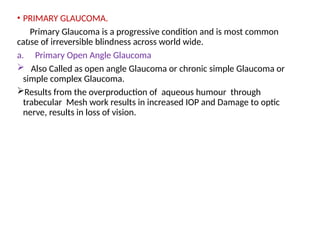 glaucoma Final PowerPoint done my Malama | PPTX