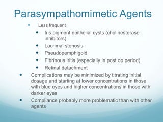 Glaucoma medical rx nov 10th 2020.pptx 1 | PPTX