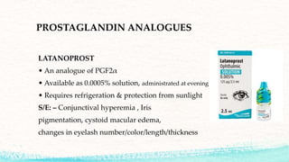 Glaucoma medication | PPTX