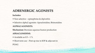 Glaucoma medication | PPTX