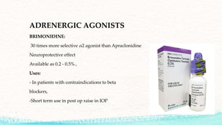 Glaucoma medication | PPTX