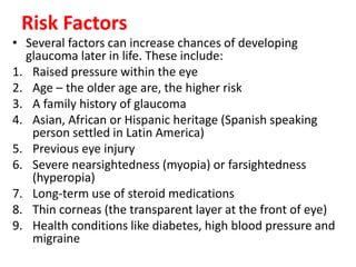 Glaucoma Definition, Introduction, Etiology, Epidemiology, Clinical ...