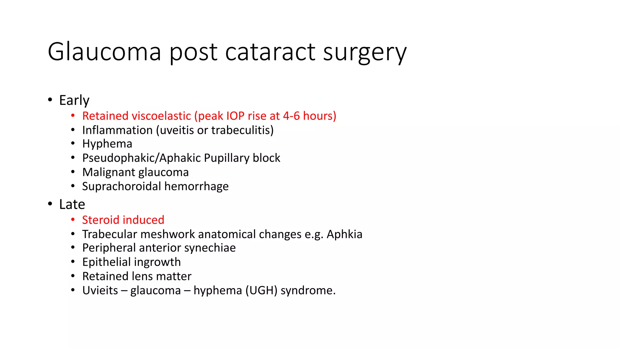Glaucoma post cataract surgery | PDF