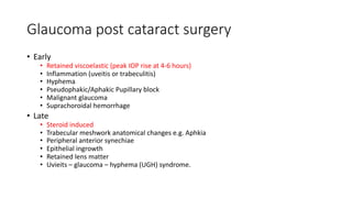 Glaucoma post cataract surgery | PDF
