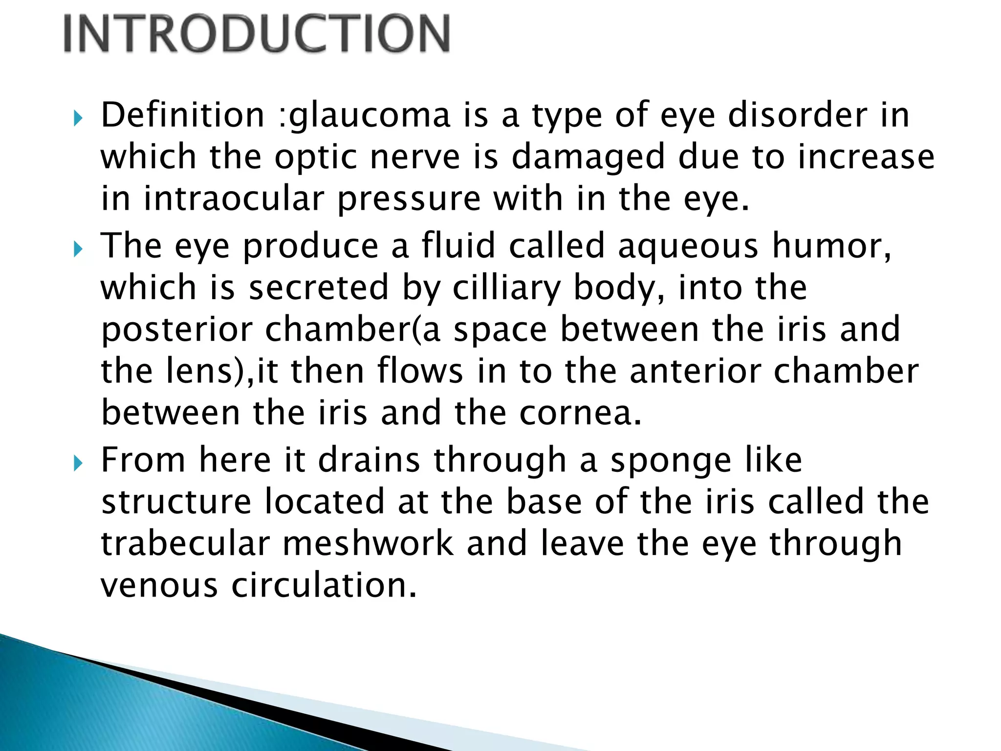 Glaucoma ppt by ved | PPTX