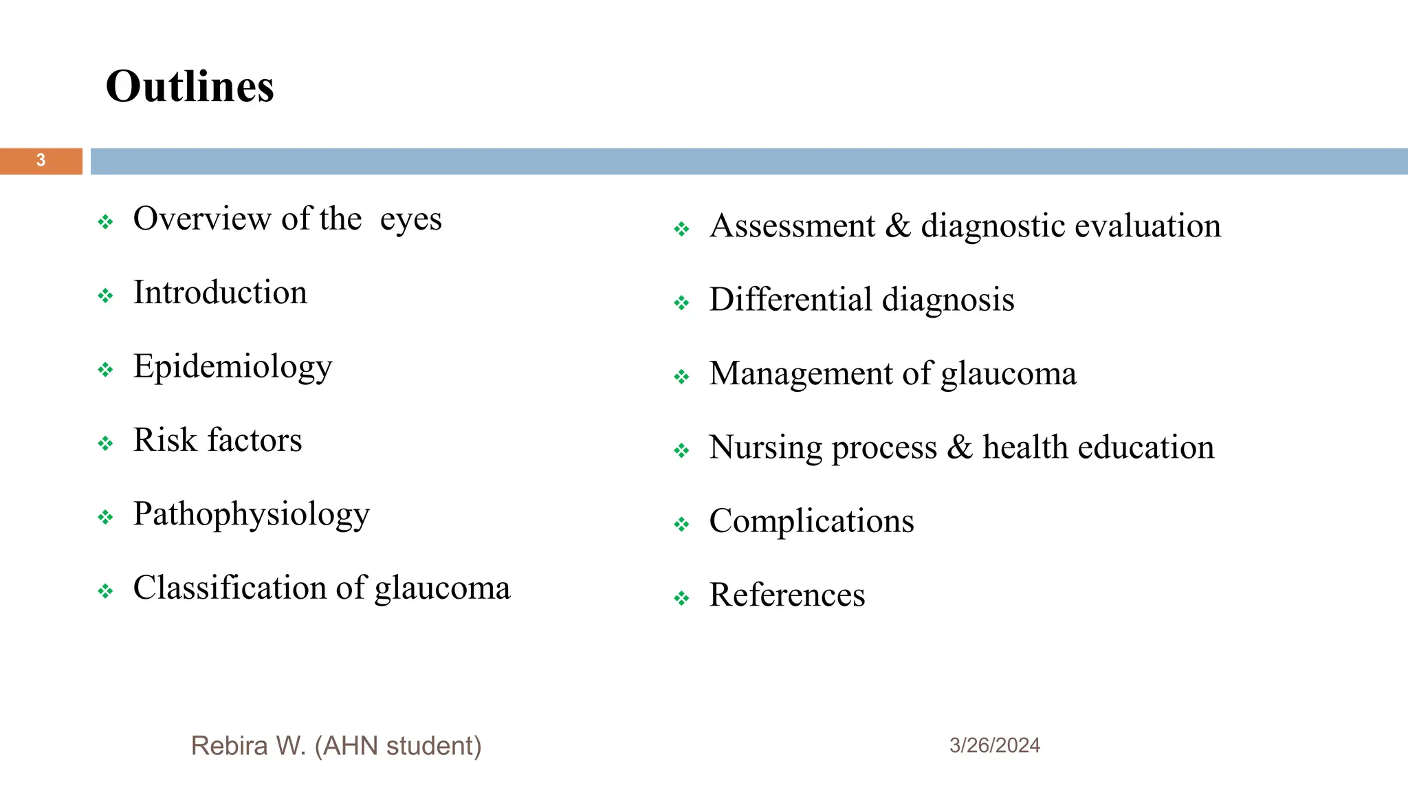Glaucoma Seminar Presentation by Rebira.pptx | Eye and Vision Conditions | Diseases and Conditions