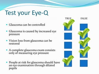 Glaucoma prevention | PPTX