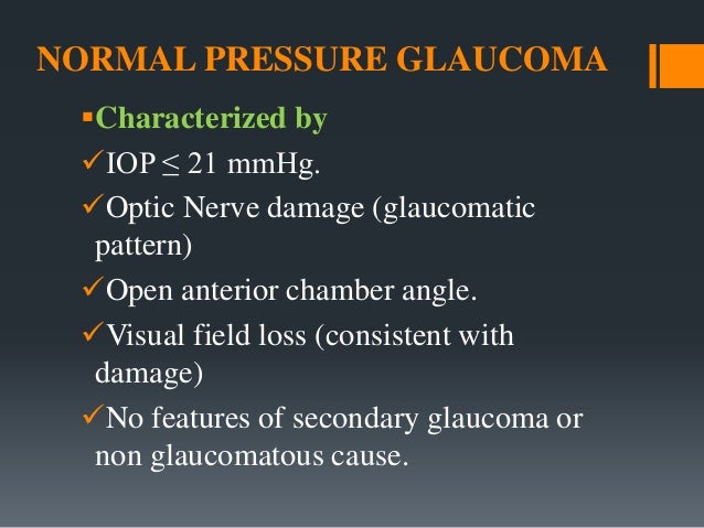 Glaucoma suspects and normal pressure glaucoma
