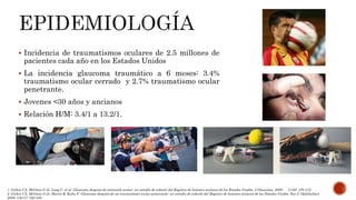 Glaucoma traumático | PPTX