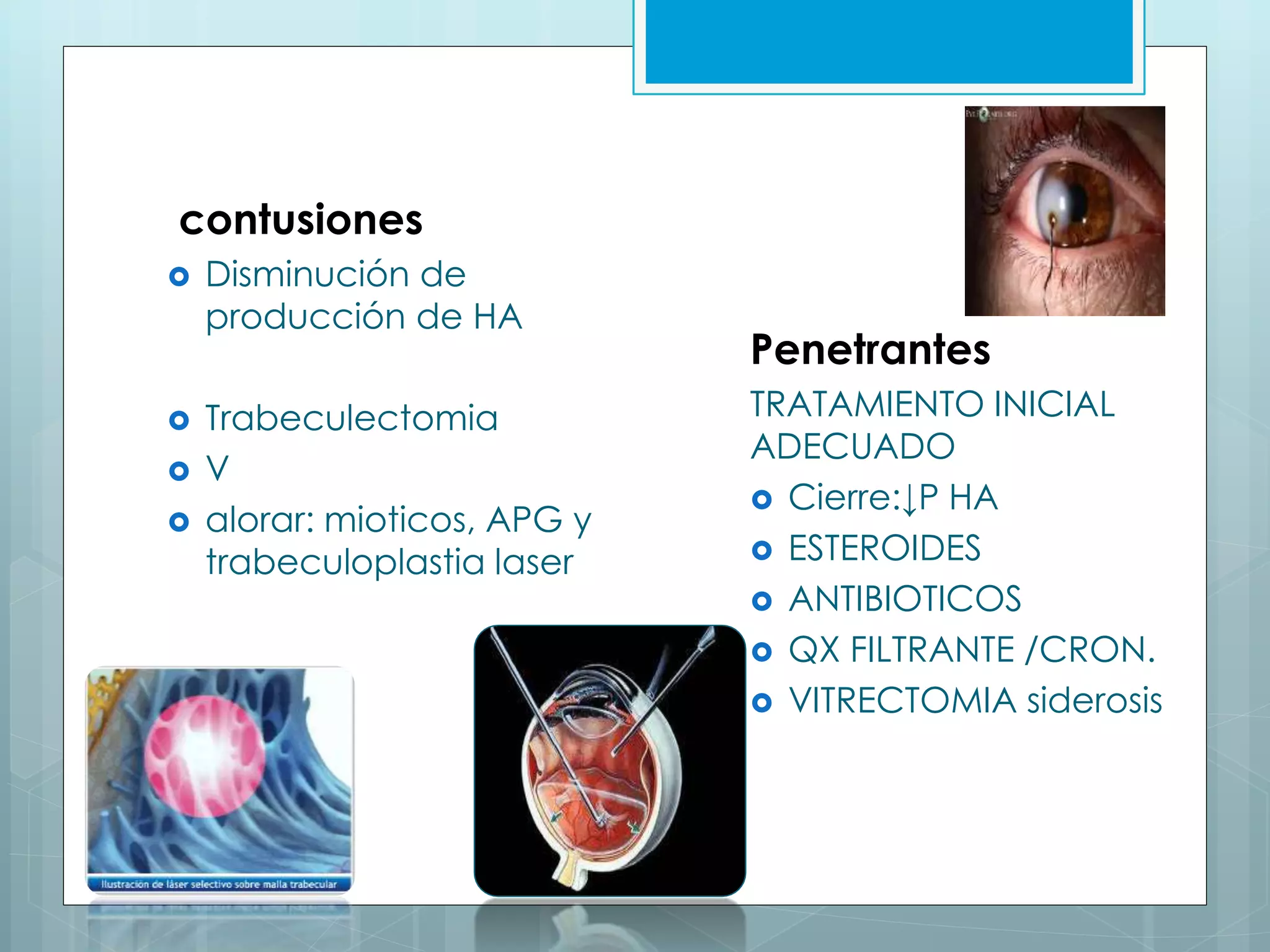 Glaucoma traumatico e inflamatorio ppt | PPTX