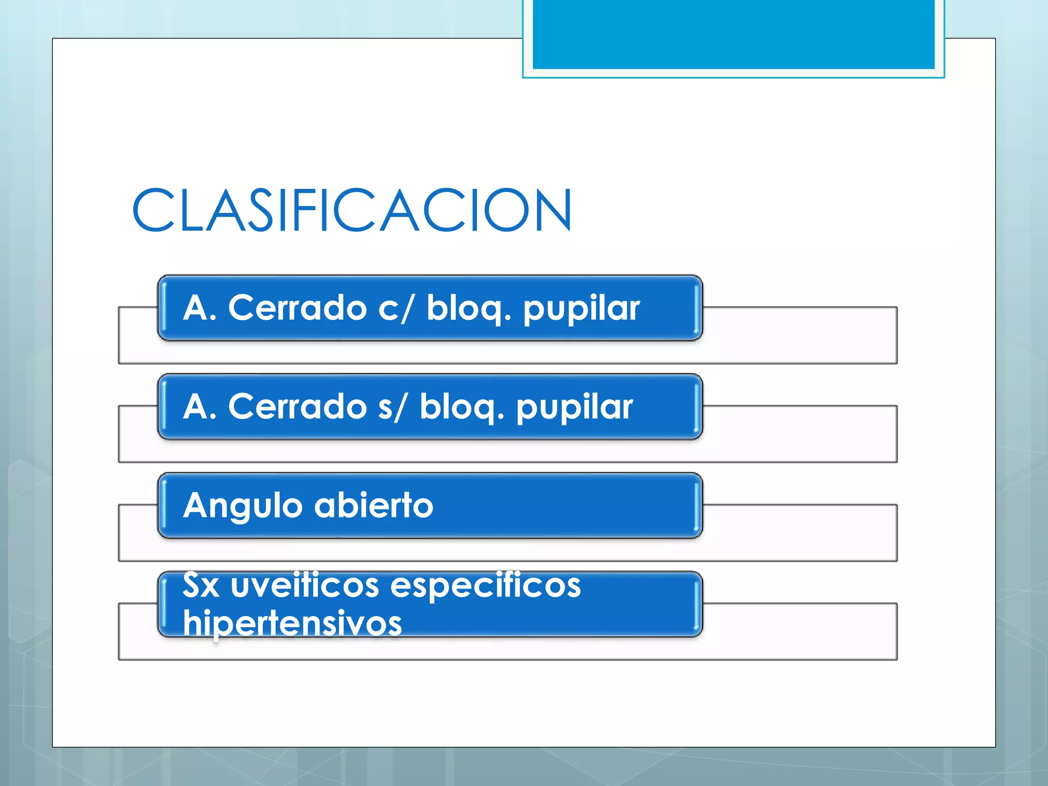 Glaucoma traumatico e inflamatorio ppt | PPTX